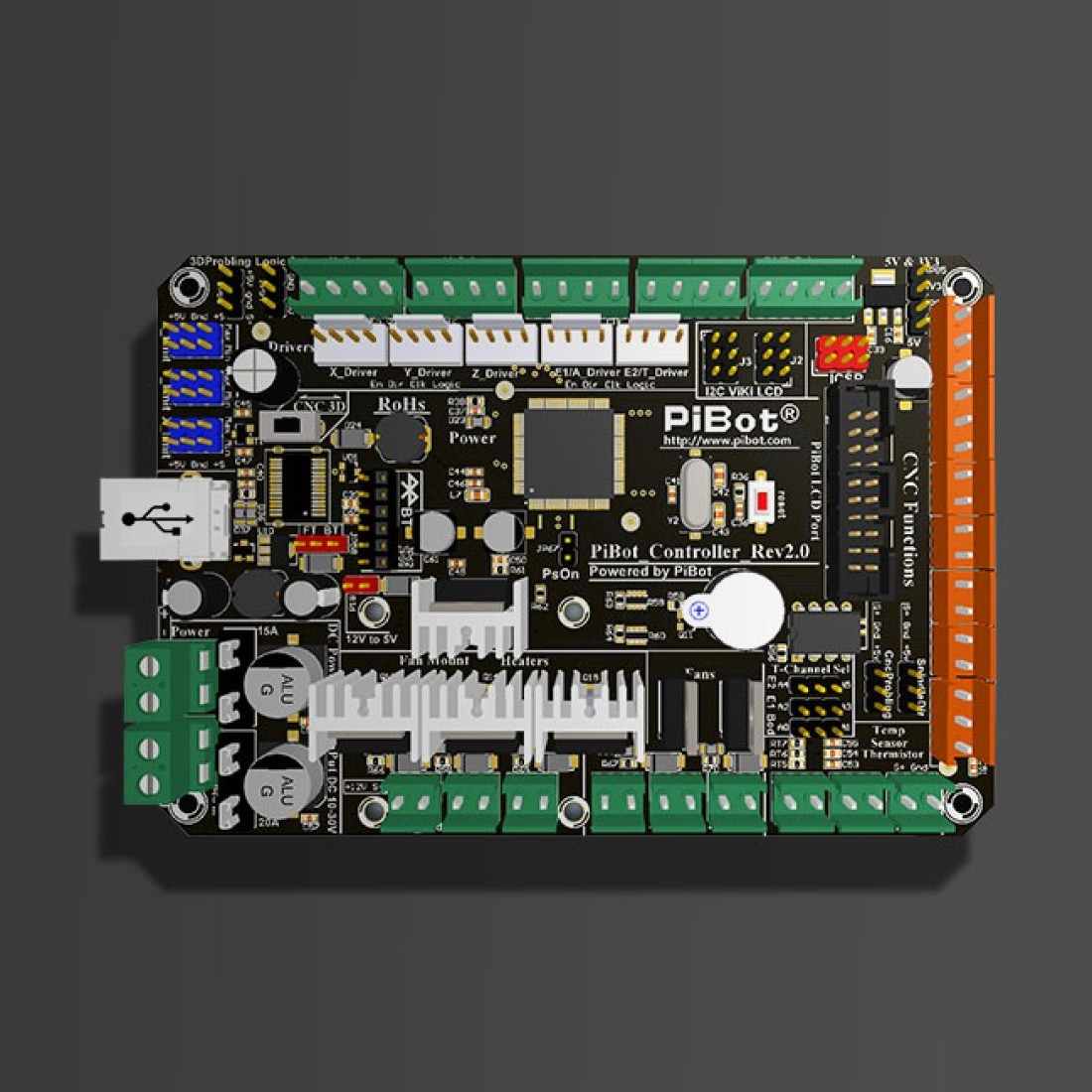 A Set of PiBot Electronics Kits 2.0D for 3D Printer (Free Shipping by DHL)